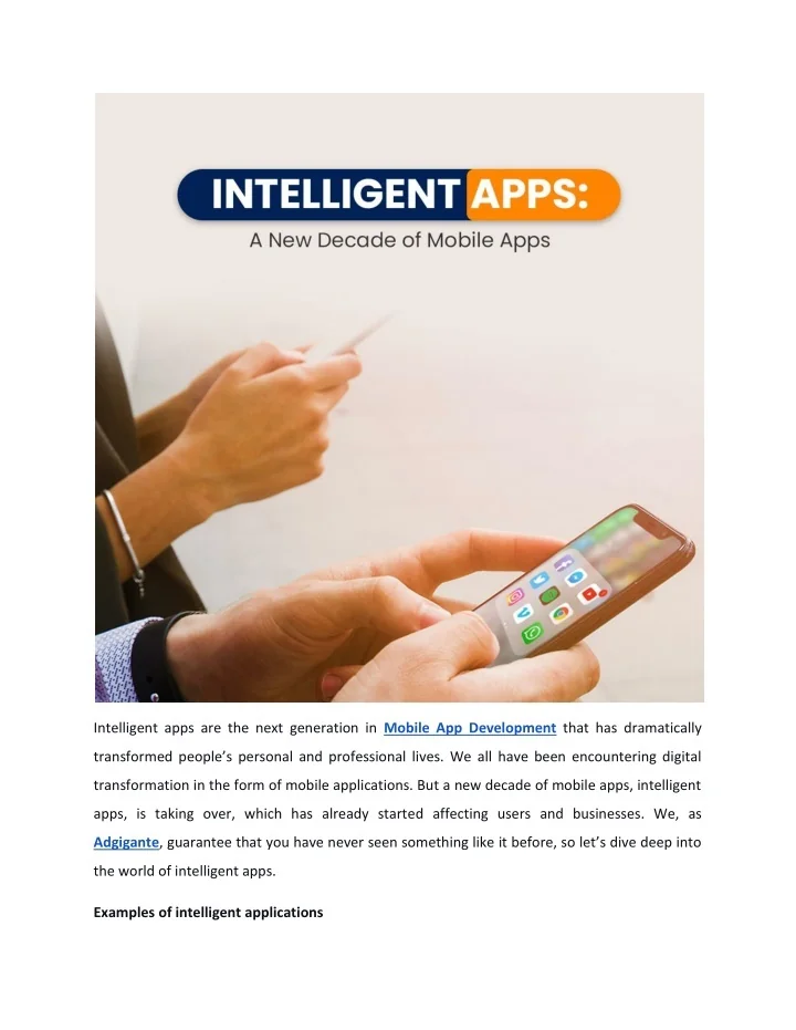 PPT - Intelligent Apps: A New Decade Of Mobile Apps PowerPoint ...