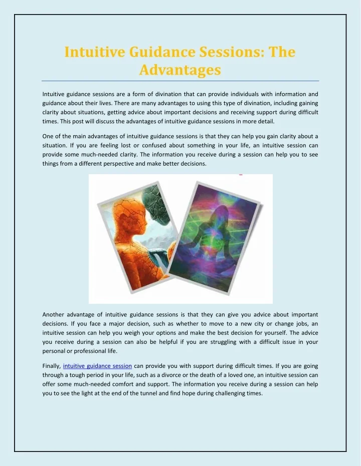 PPT - Intuitive Guidance Sessions: The Advantages PowerPoint ...