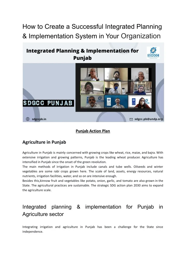 PPT - How to Create a Successful Integrated Planning & Implementation ...