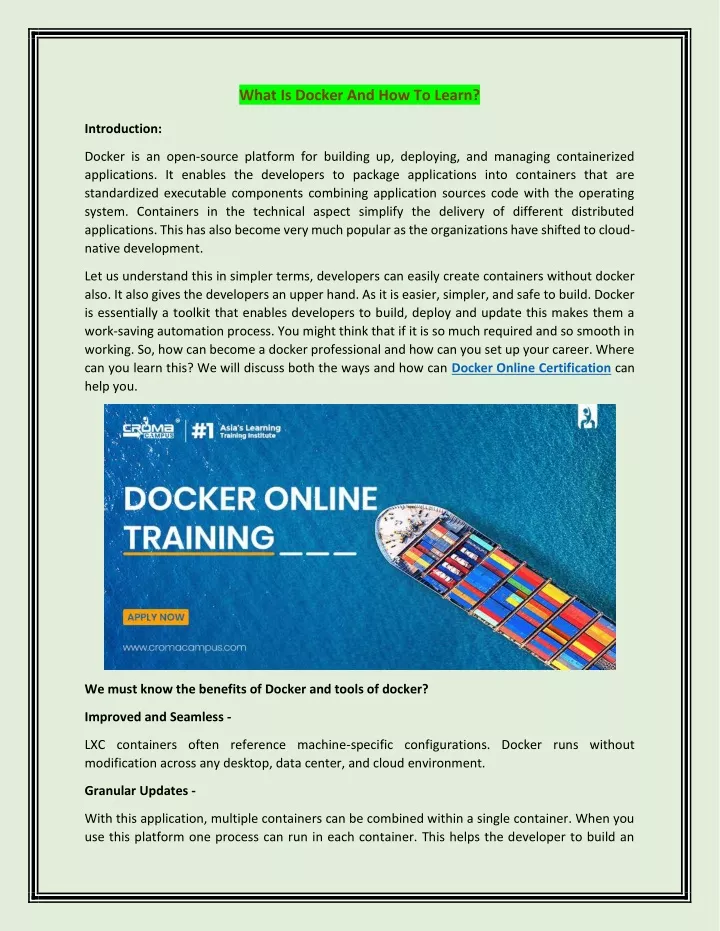 Ppt What Is Docker And How To Learn Powerpoint Presentation Free
