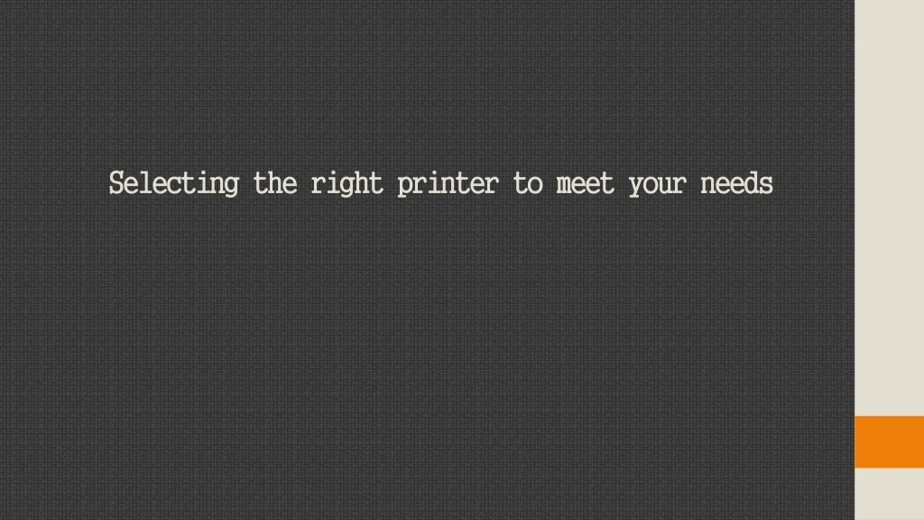 PPT - Choosing the Right Printer for Your Needs PowerPoint Presentation ...