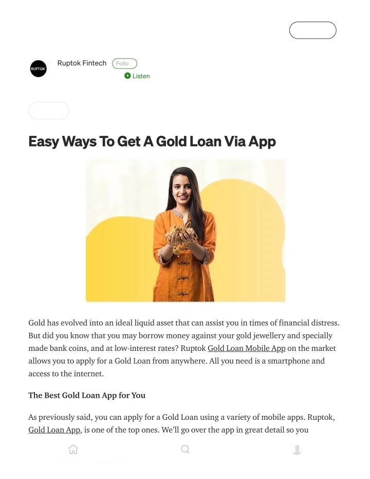 PPT - Ruptok - Gold Loan app, Gold Loan app, PowerPoint Presentation ...