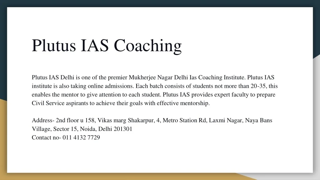 PPT - Top 7 Upsc Coaching in Mukherjee Nagar, Delhi PowerPoint ...