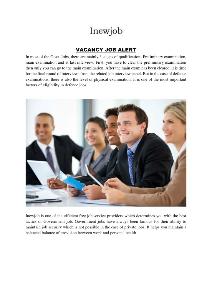PPT - Vacancy Job alert notifications | Subscribe inewjob.com ...