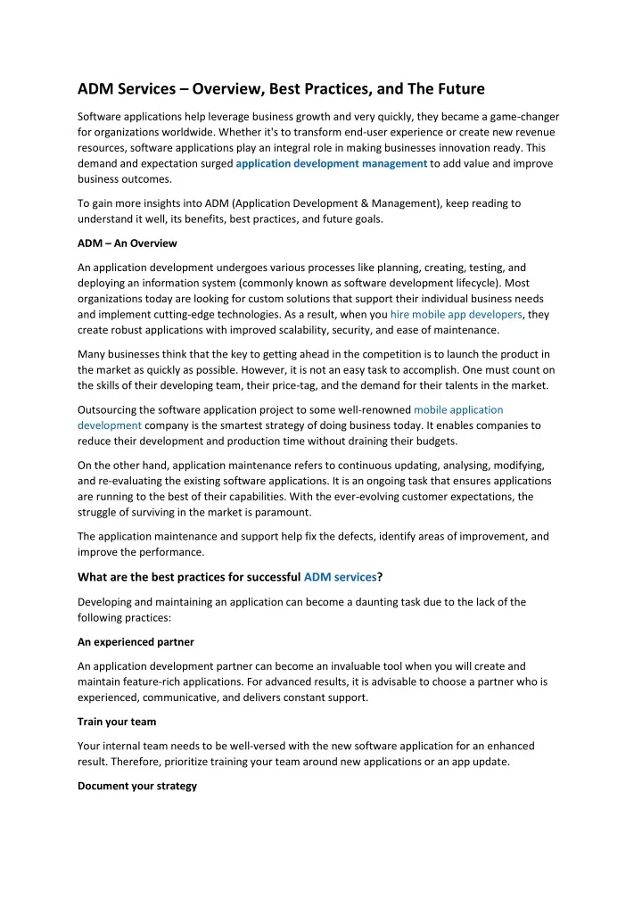 PPT - Best practices for ADM services PowerPoint Presentation, free ...