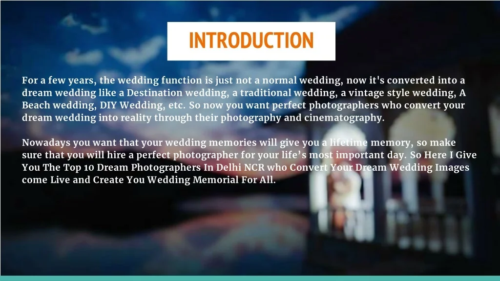 PPT - Top 10 dream wedding photographers in delhi PowerPoint ...