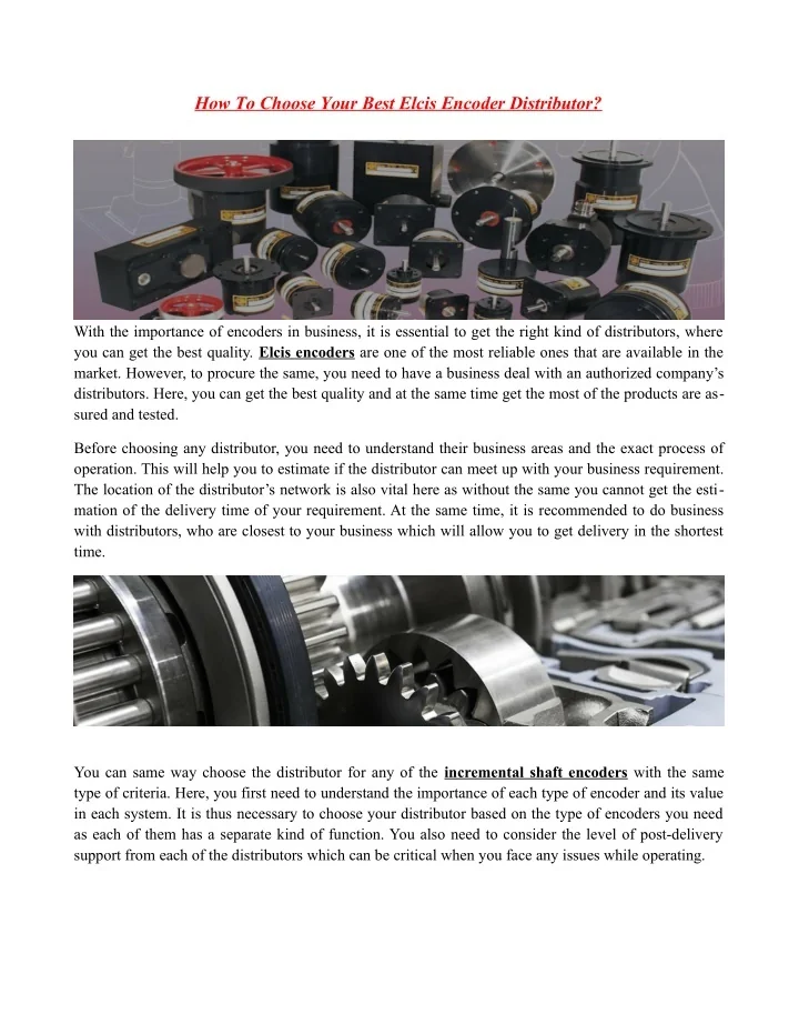 PPT - How to choose your best Elcis encoder distributor PowerPoint ...