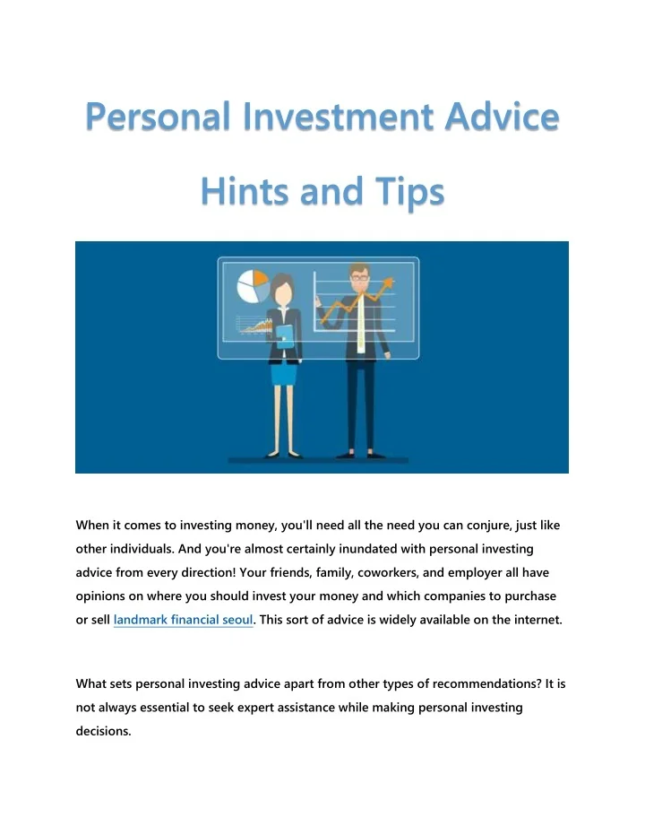 PPT - Personal Investment Advice Hints and Tips PowerPoint Presentation ...