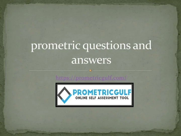 PPT - prometric questions and answers PowerPoint Presentation, free ...