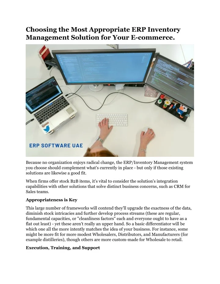 PPT - Choosing the Most Appropriate ERP Inventory Management Solution ...