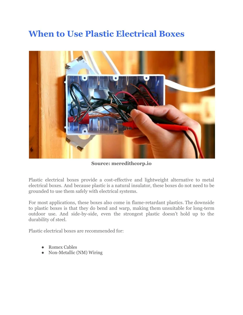 PPT Know The Difference Between Metal And Plastic Electrical Boxes PPT Know The Difference Between Metal And Plastic Electrical Boxes