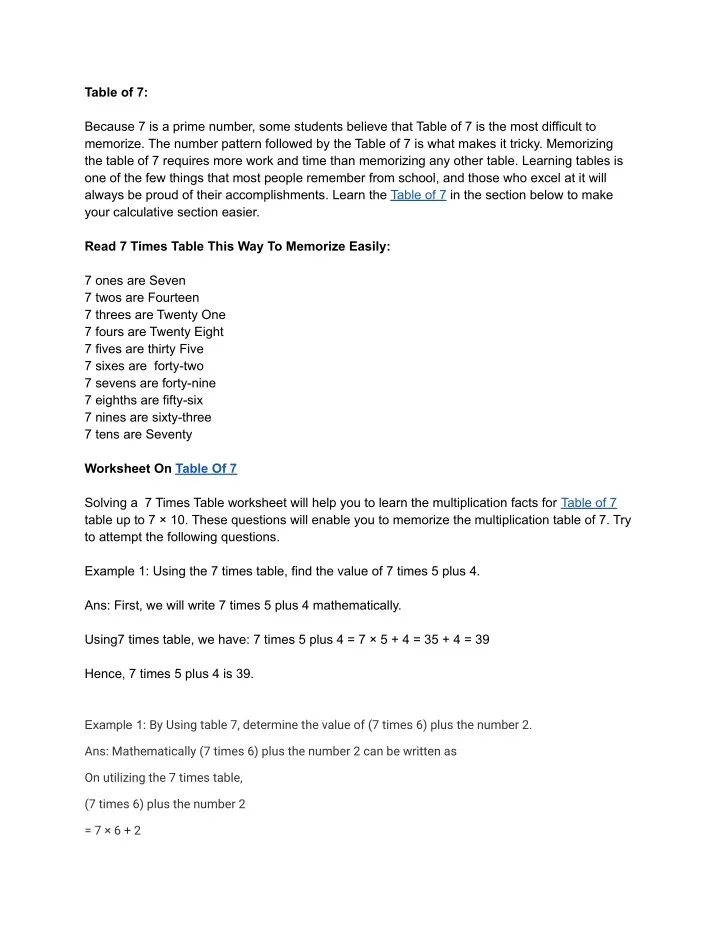 PPT - Table of 7 PowerPoint Presentation, free download - ID:11253028