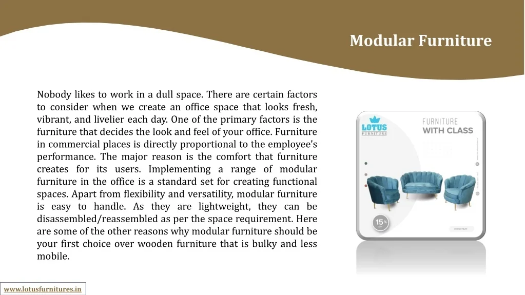 PPT - 5 Reasons Why Modular Furniture Is the Best Pick for a Workplace ...