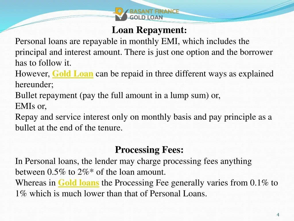 PPT - The choice between Gold Loan & Personal Loan PowerPoint ...