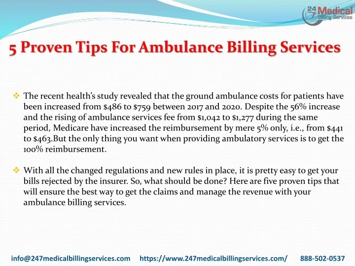 PPT - 5 Proven Tips For Ambulance Billing Services PowerPoint ...