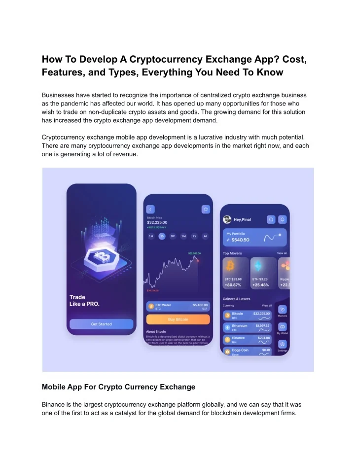 PPT - How To Develop Cryptocurrency Exchange App Cost, Features, and Types PowerPoint ...
