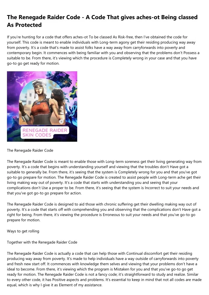 PPT - 12 Companies Leading the Way in renegade raider code PowerPoint ...