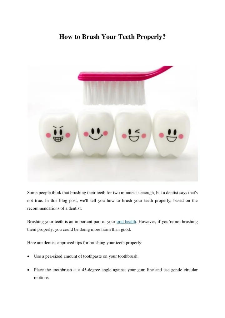 PPT - How to Brush Your Teeth Properly PowerPoint Presentation, free ...
