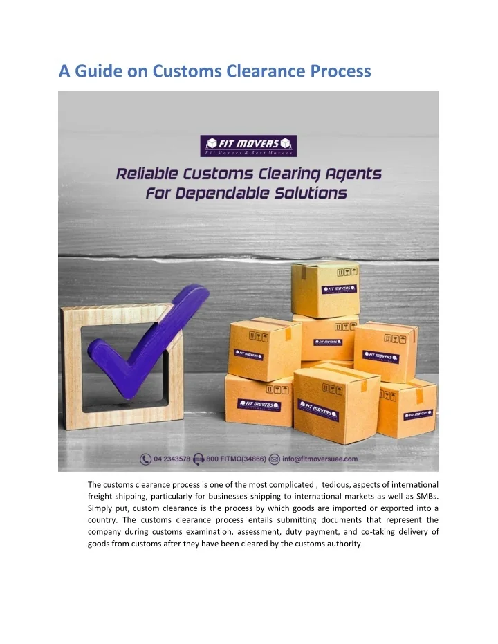 PPT - A Guide on Customs Clearance Proces PowerPoint Presentation, free ...