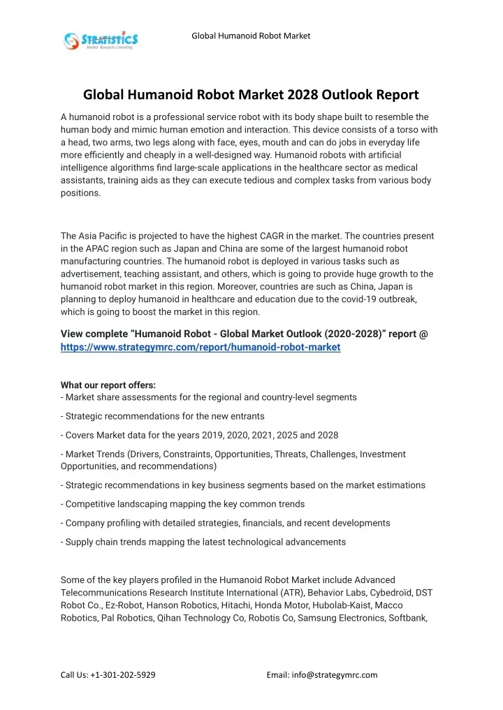 PPT - 2021 Humanoid Robot Industry Global Analysis Report PowerPoint ...