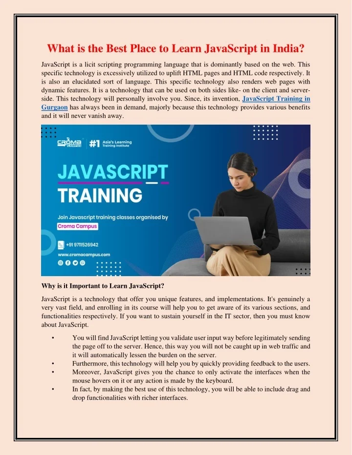 PPT - What is the Best Place to Learn JavaScript in India PowerPoint ...