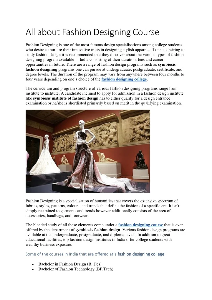 PPT - All about Fashion Designing Course PowerPoint Presentation, free ...