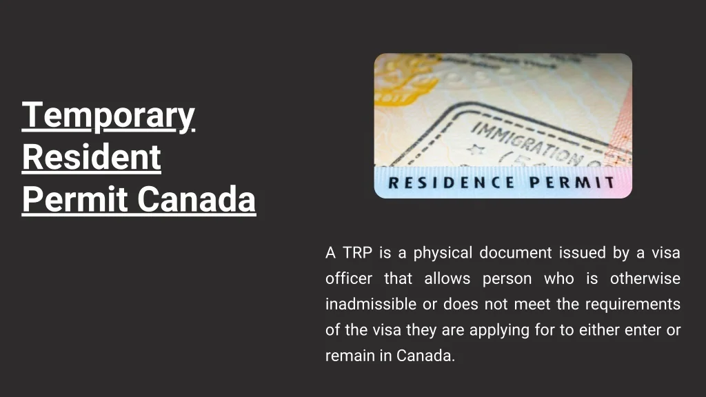 PPT - Criminal Rehabilitation vs (TRP) - Canvantage Immigration ...
