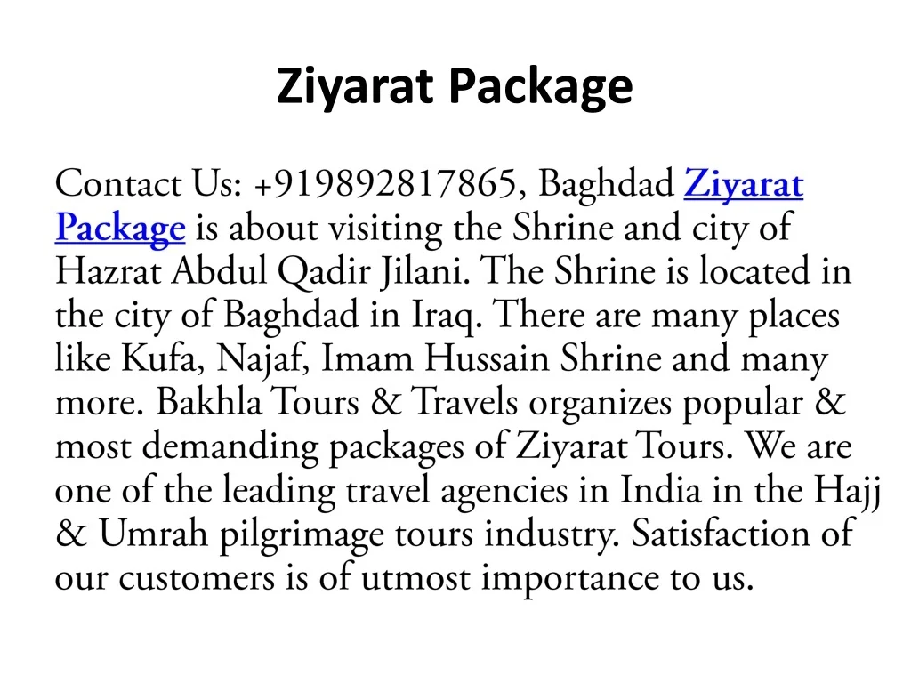 PPT - Hajj Tour Package Provider in Mumbai PowerPoint Presentation ...