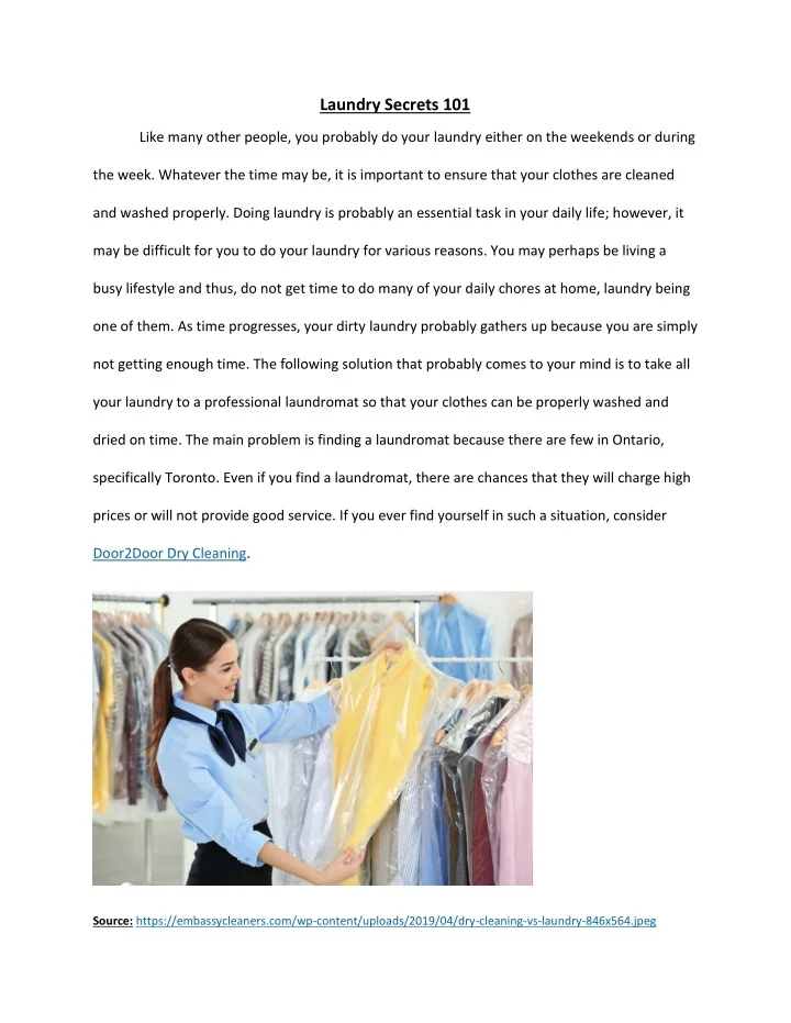 PPT - Laundry Secrets 101 PowerPoint Presentation, free download - ID ...