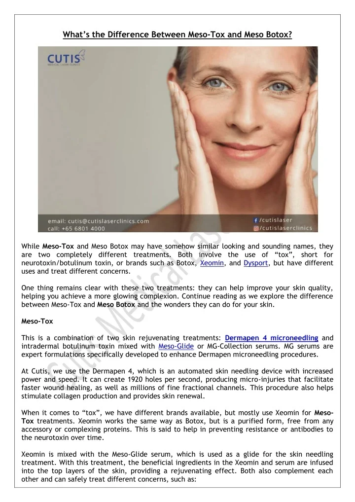 PPT - What’s the Difference Between Meso-Tox and Meso Botox? PowerPoint ...