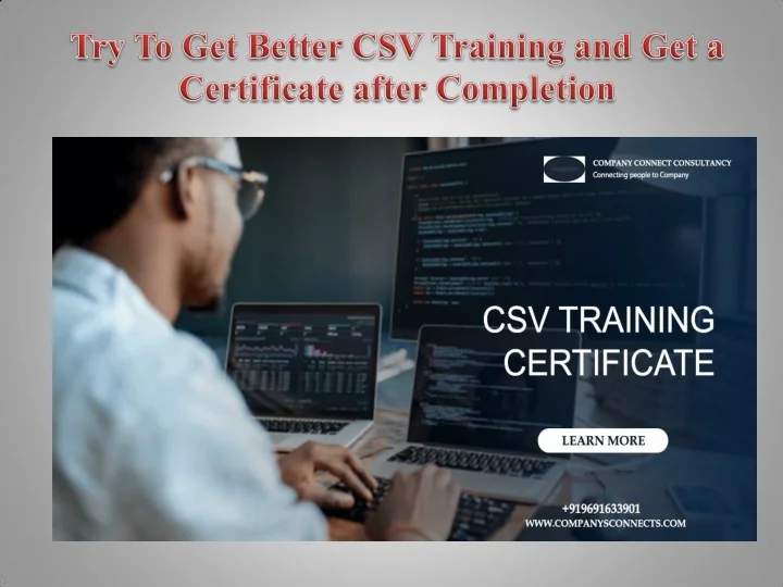 PPT - Try To Get Better CSV Training and Get a Certificate after ...