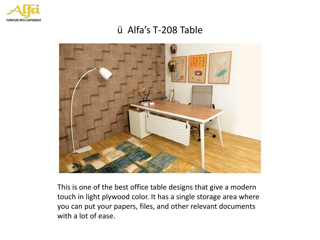 PPT - Buy Best Office Table Design For Small Space From Alfa Furniture ...