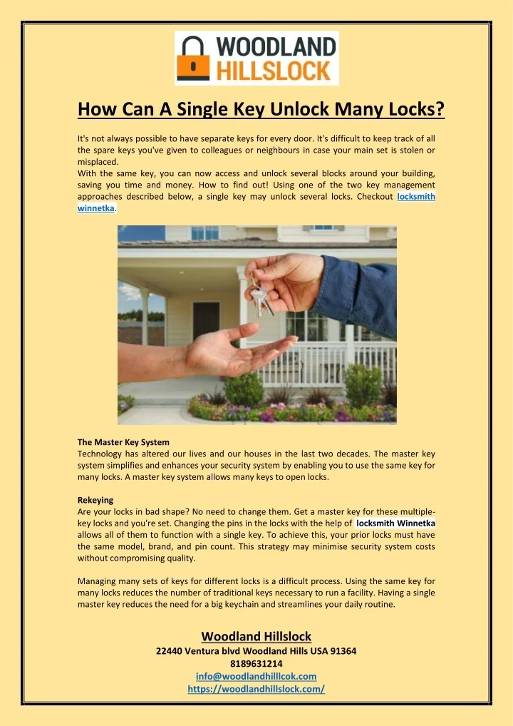 PPT - How Can A Single Key Unlock Many Locks PowerPoint Presentation ...