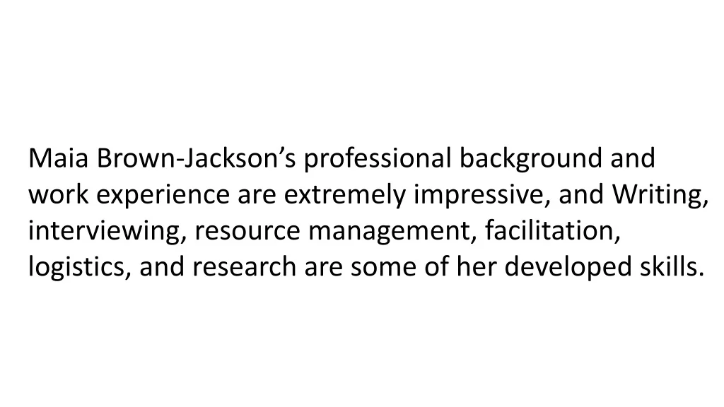 PPT - Maia Brown-Jackson - Remarkably Capable Expert From New York ...