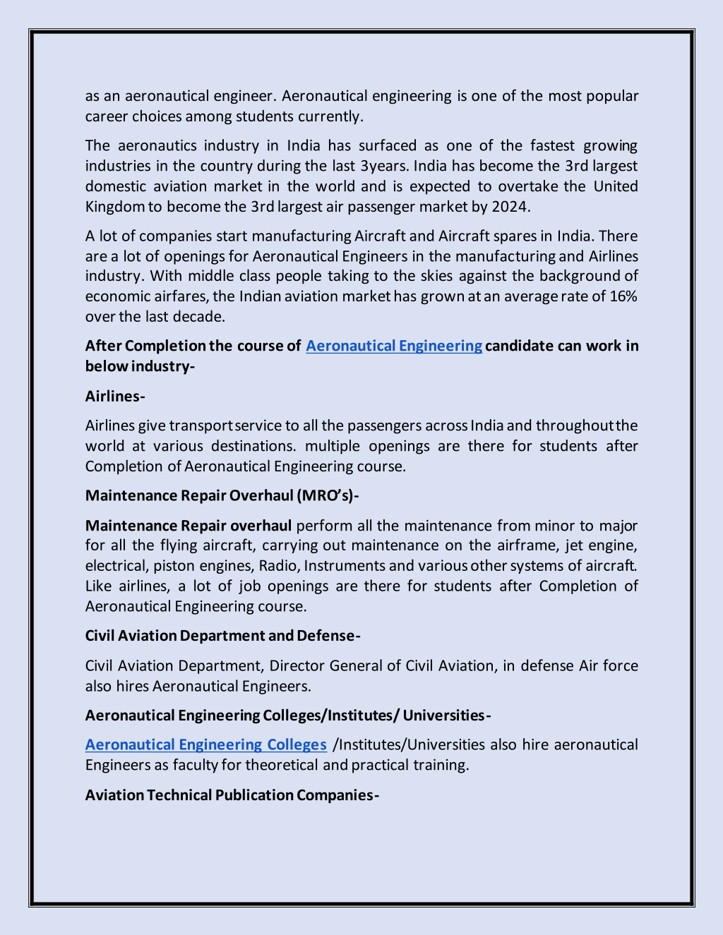 PPT - Career opportunities for Aeronautical engineering graduates ... PPT - Career opportunities for Aeronautical engineering graduates ...