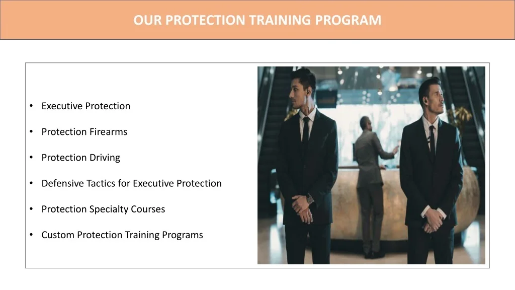 PPT - Benefits of Executive Protection Training to an Individuals ...