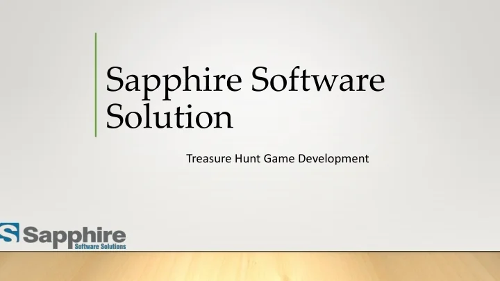 PPT - Treasure Hunt Game Development PowerPoint Presentation, free ...