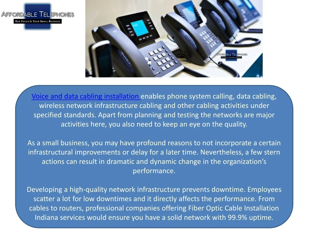 PPT - Should You Consider Voice and Data Cabling Installation for Your ...