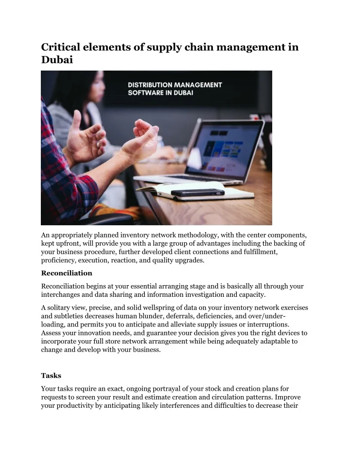 PPT - Critical elements of supply chain management in Dubai PowerPoint ...