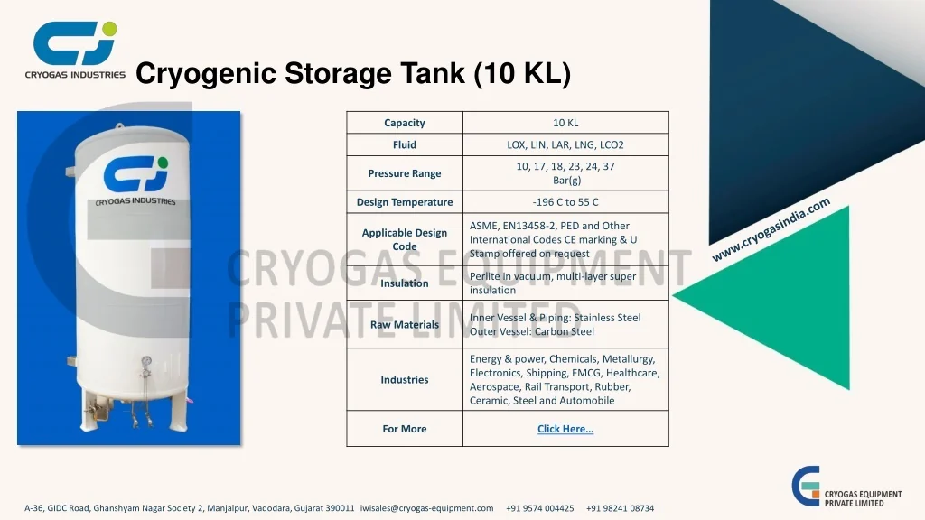 PPT - India’s Leading Cryogenic Storage Tanks Manufacturer PowerPoint ...