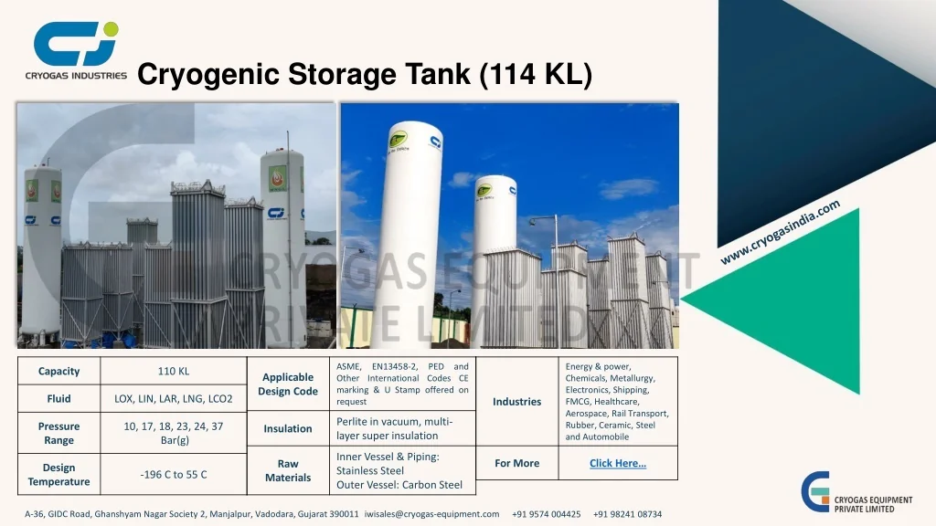 PPT - India’s Leading Cryogenic Storage Tanks Manufacturer PowerPoint ...