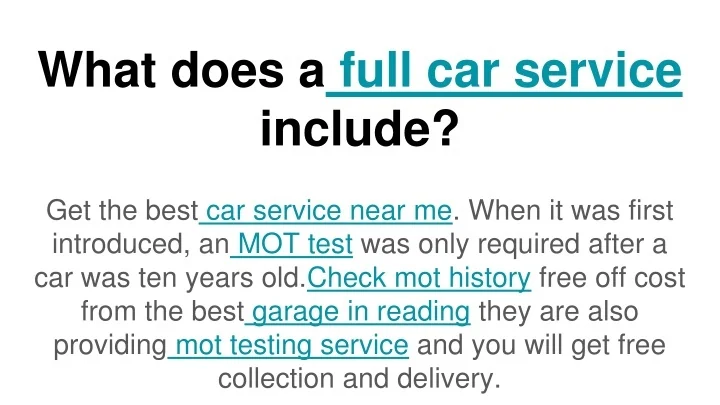 PPT - What does a full car service include_ PowerPoint Presentation ...