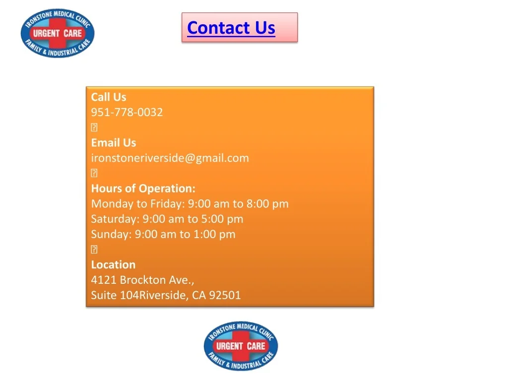 PPT - Urgent Care & Walk-In Clinic Riverside CA PowerPoint Presentation ...