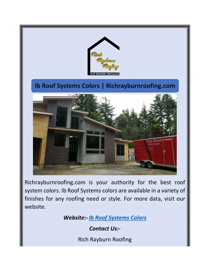 PPT - Ib Roof Systems Colors | Richrayburnroofing.com PowerPoint ...