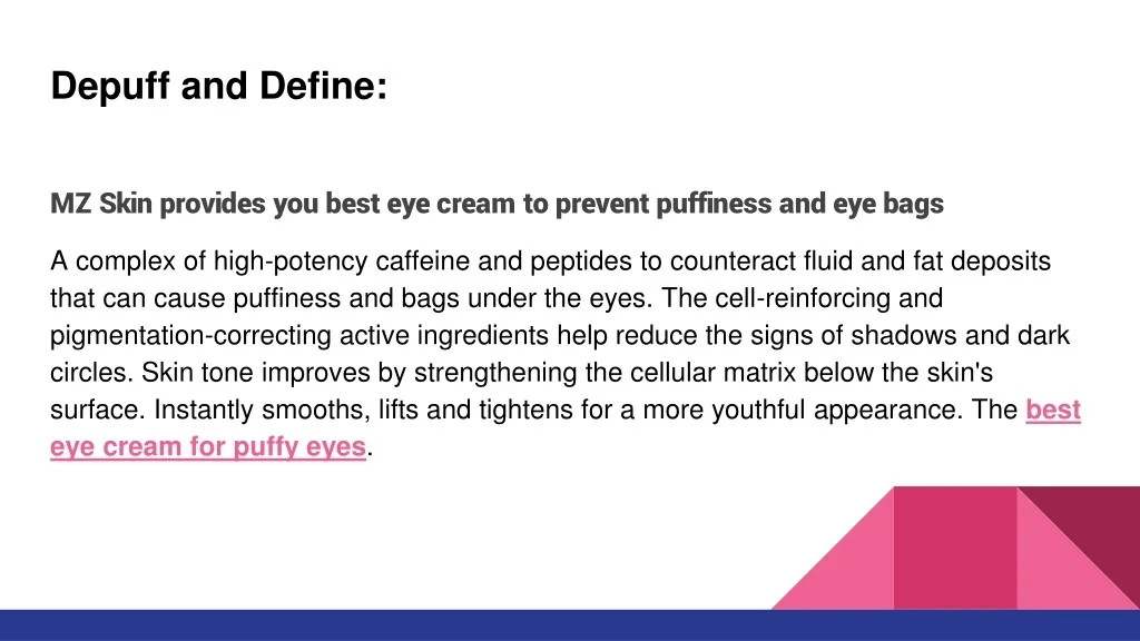 PPT - Best Eye Cream for Puffy Eyes PowerPoint Presentation, free ...