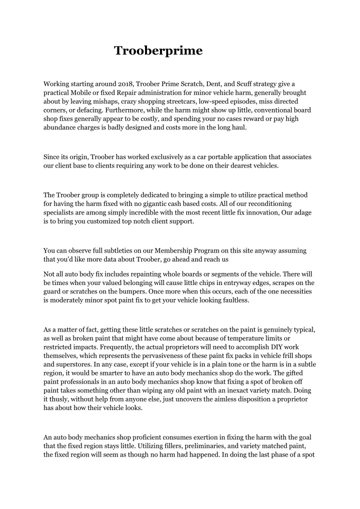 PPT - vehicle scuff repair PowerPoint Presentation, free download - ID ...