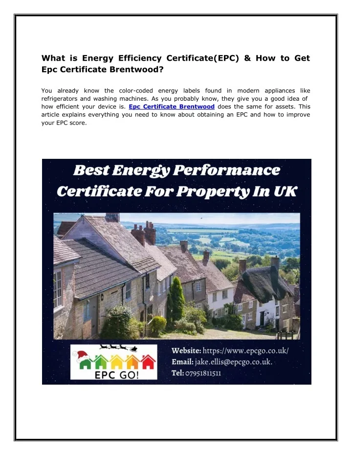 PPT - What is Energy Efficiency Certificate(EPC) & How to Get Epc ...