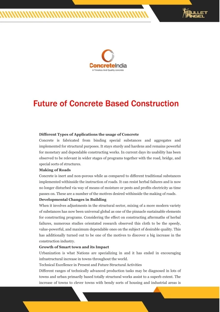 PPT - Future of Concrete Based Construction PowerPoint Presentation ...
