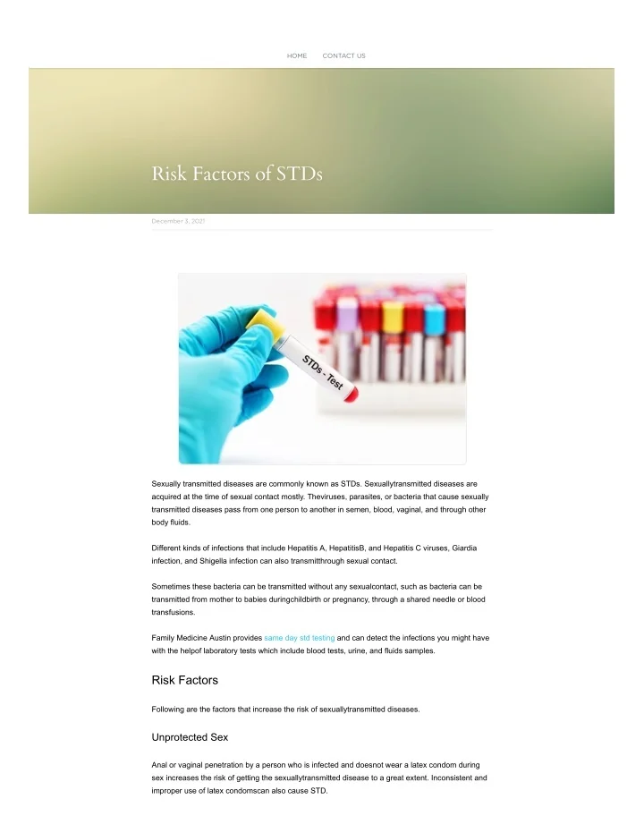 PPT - risk-factors-of-stds PowerPoint Presentation, free download - ID ...