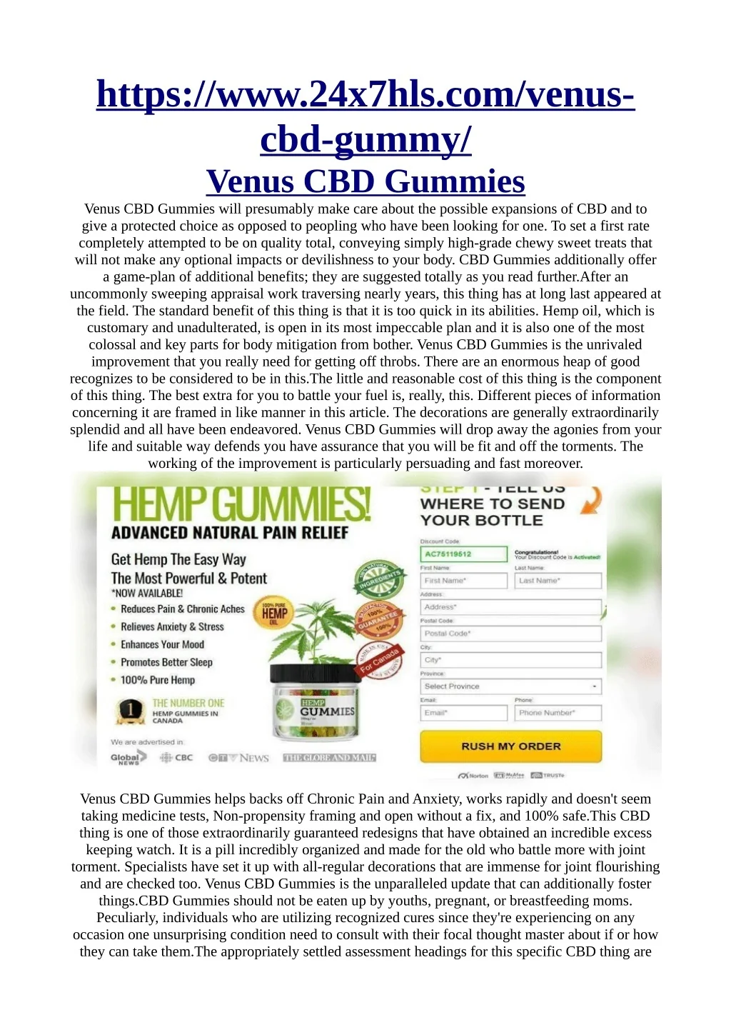 PPT - https://www.24x7hls.com/venus-cbd-gummy/ PowerPoint Presentation ...